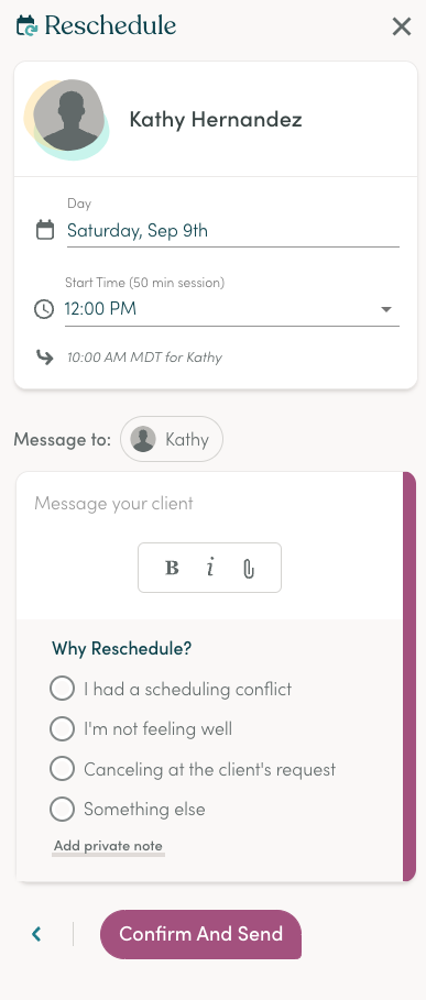 How to Reschedule or Cancel a Session – Tava Therapist Help Center