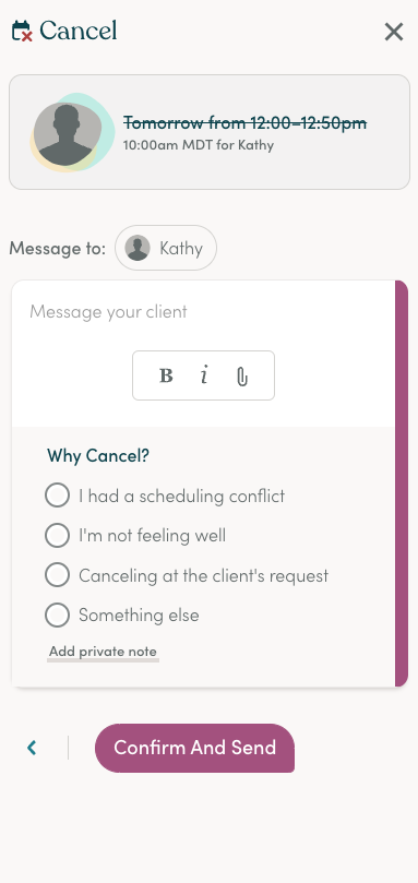 How to Reschedule or Cancel a Session – Tava Therapist Help Center