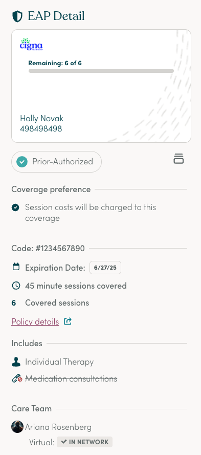 Insurance EAP – Tava Therapist Help Center